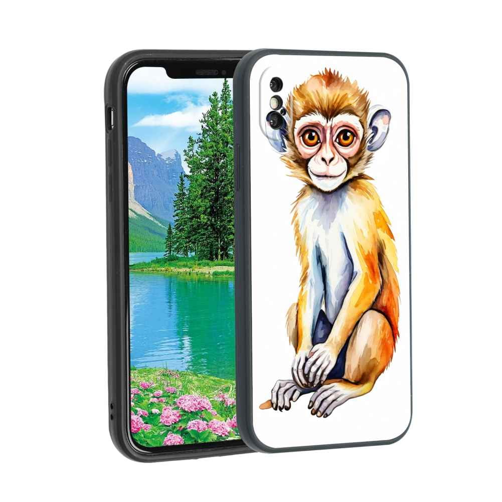 colorful-Vervet-Monkey Phone Case, Designed for iPhone X Case Soft ...
