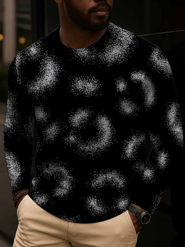 colorful & White Dots T-Shirt Long-sleeved camouflage figure digital ...