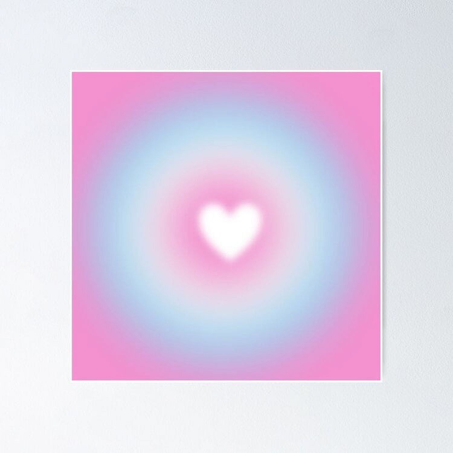 colorful aura heart UNFRAMED Poster, 12x18 - Walmart.com