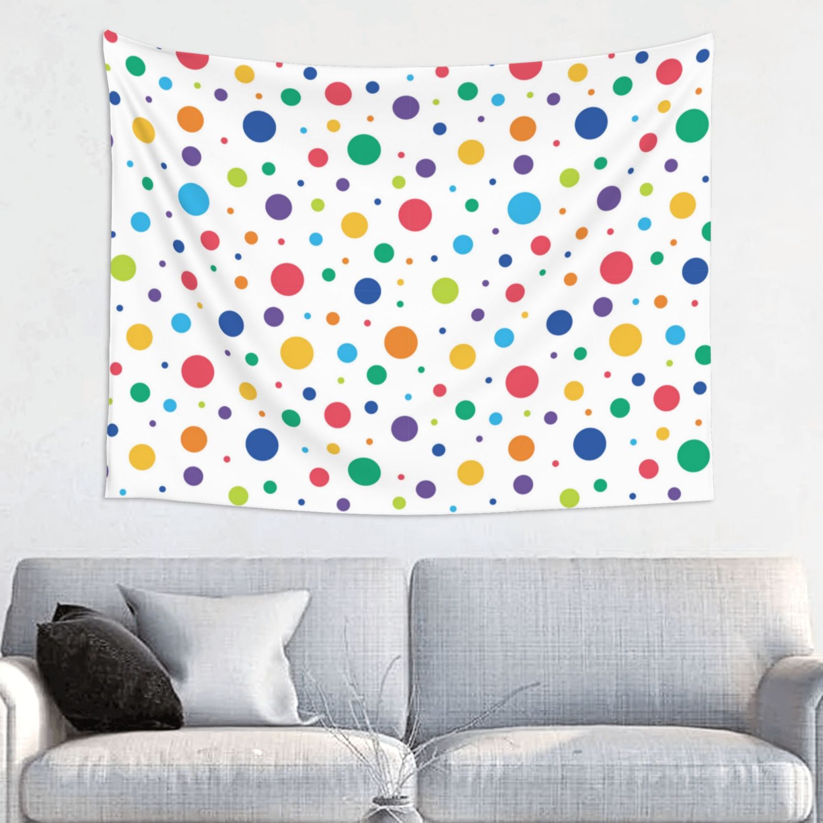 colorful dot print Tapestry Wall Hanging, Wall Tapestry for Bedroom ...