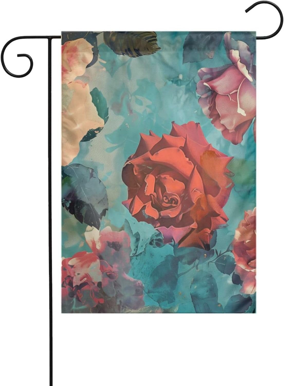 colorful floral Garden Flags Double Sided,Garden Flags for All Seasons ...