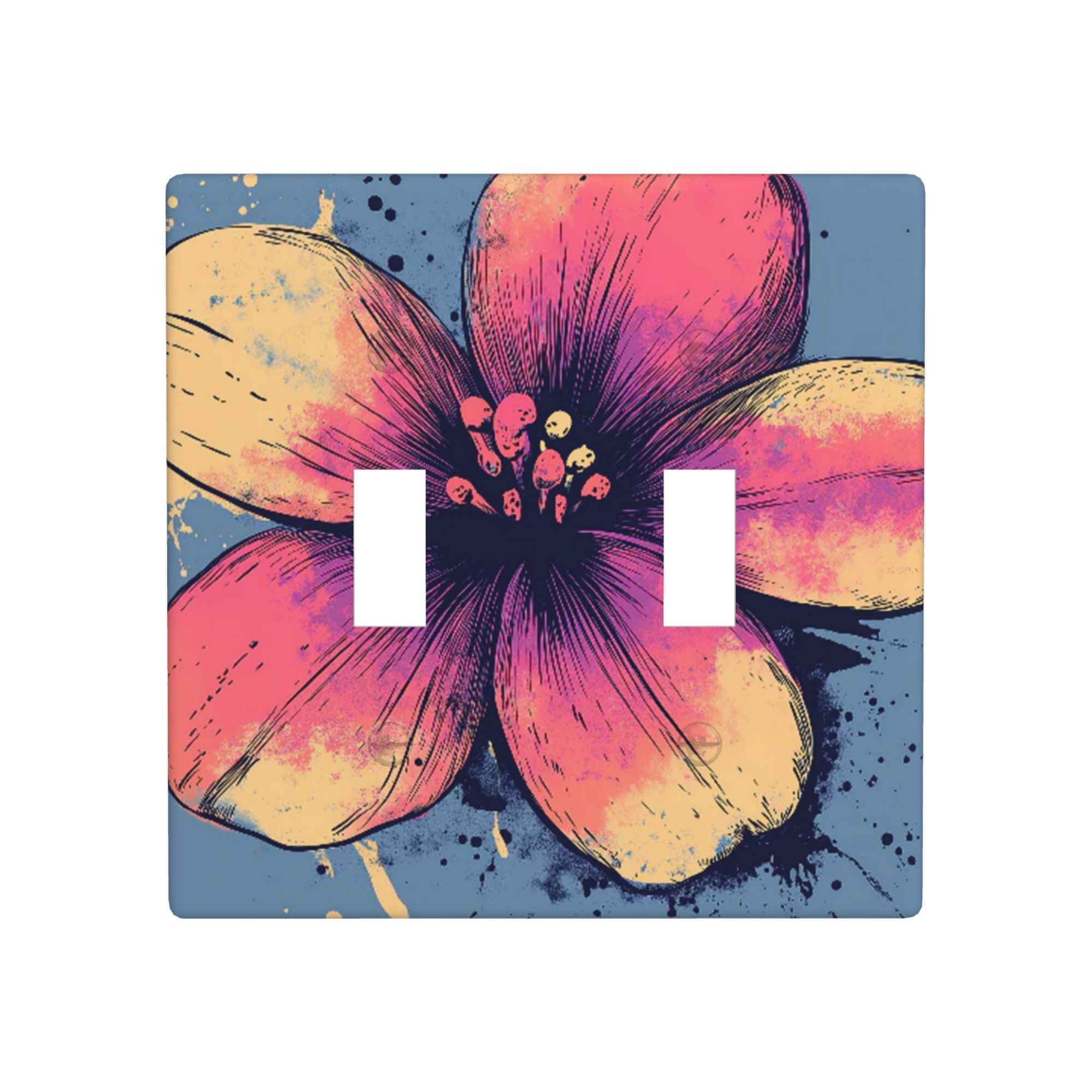 colorful flower Light Switch Cover Plates Single Toggle Wall Plate ...