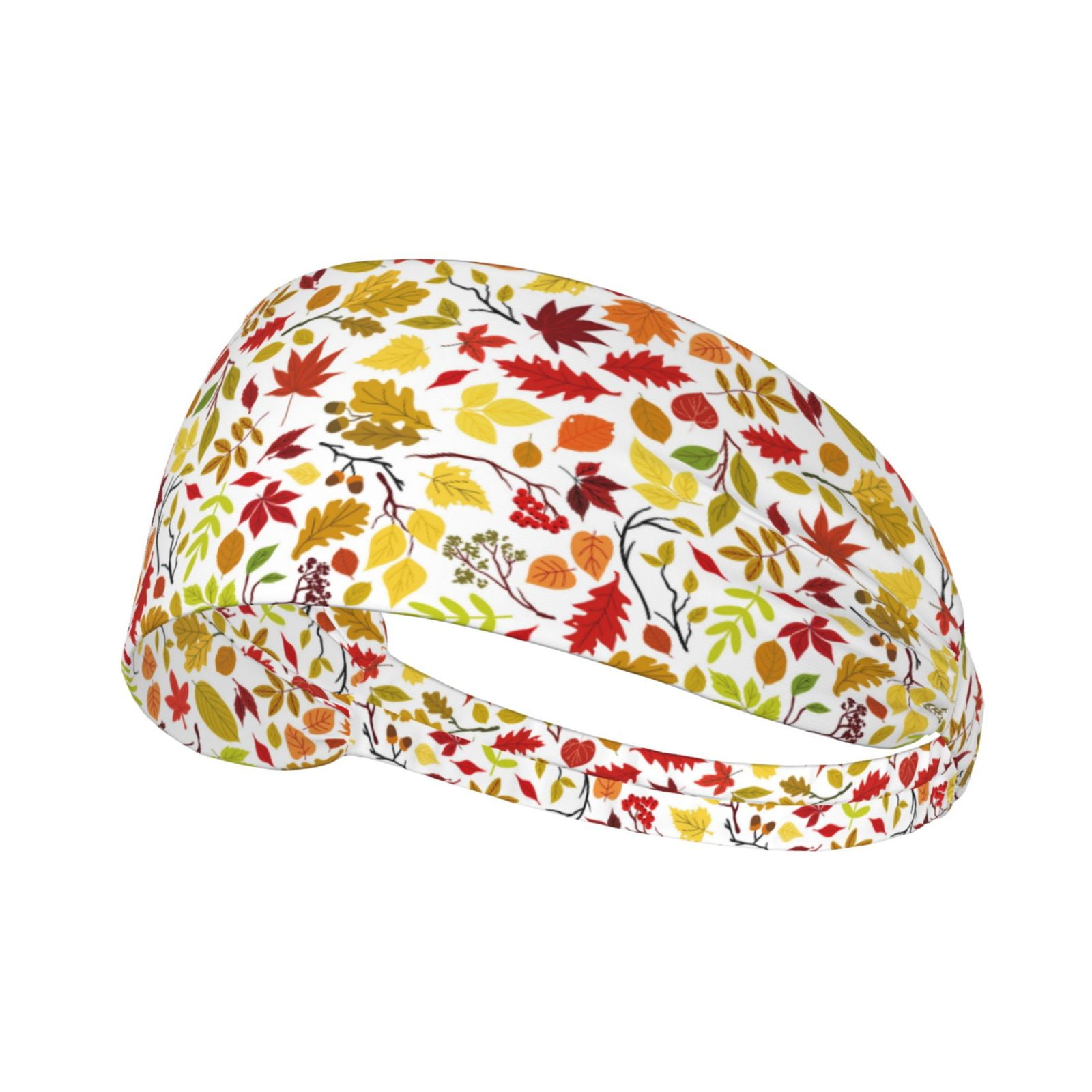 colorful leaves Headbands for Women Men, Workout Elastic Sweat Band for ...
