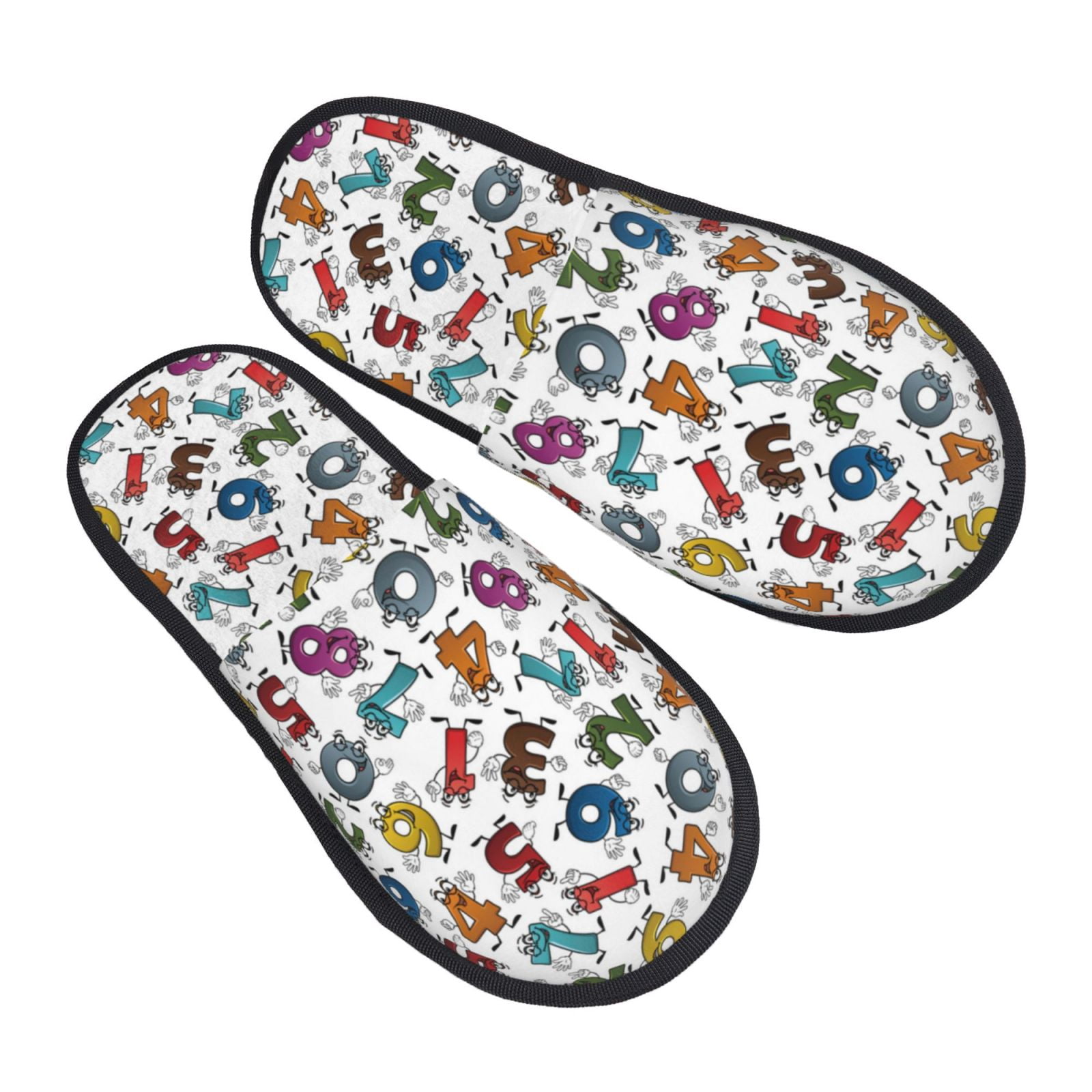 colorful numbers Slippers for Women, House Slippers for Women Indoor ...