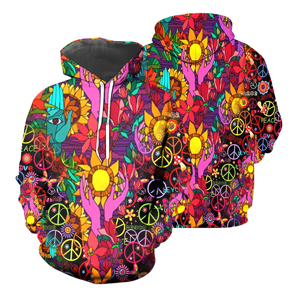 colorful psychedelic 3d hoodies/sweatshirts for men and women Harajuku ...