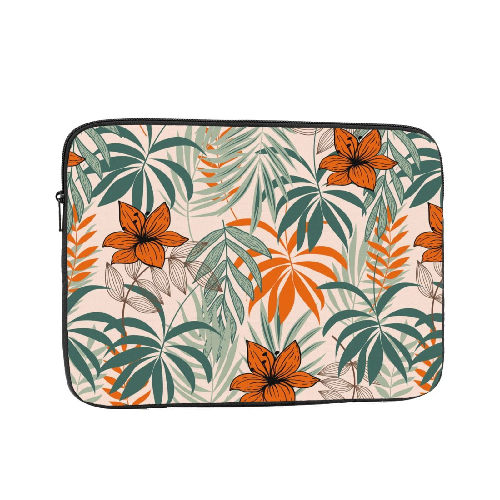 colorful tropical leaves 13 inch Portable Laptop Sleeve Compatible with ...