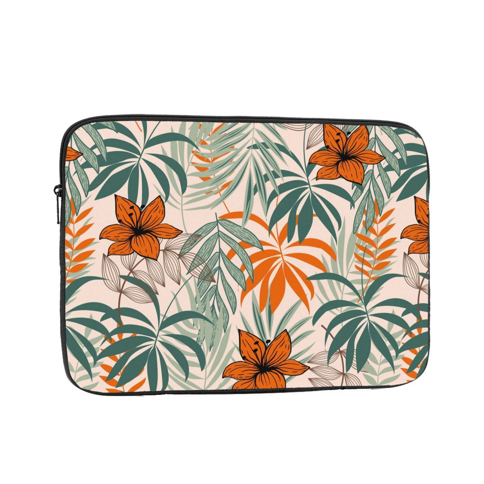 colorful tropical leaves 15 inch Portable Laptop Sleeve Compatible with ...