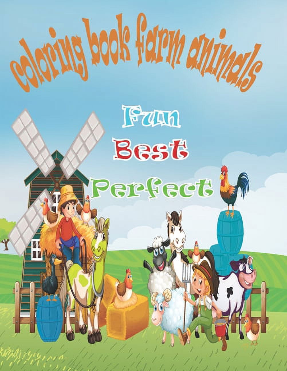 coloring book farm animals fun best perfect: FOR kids (Fun best Perfect ...