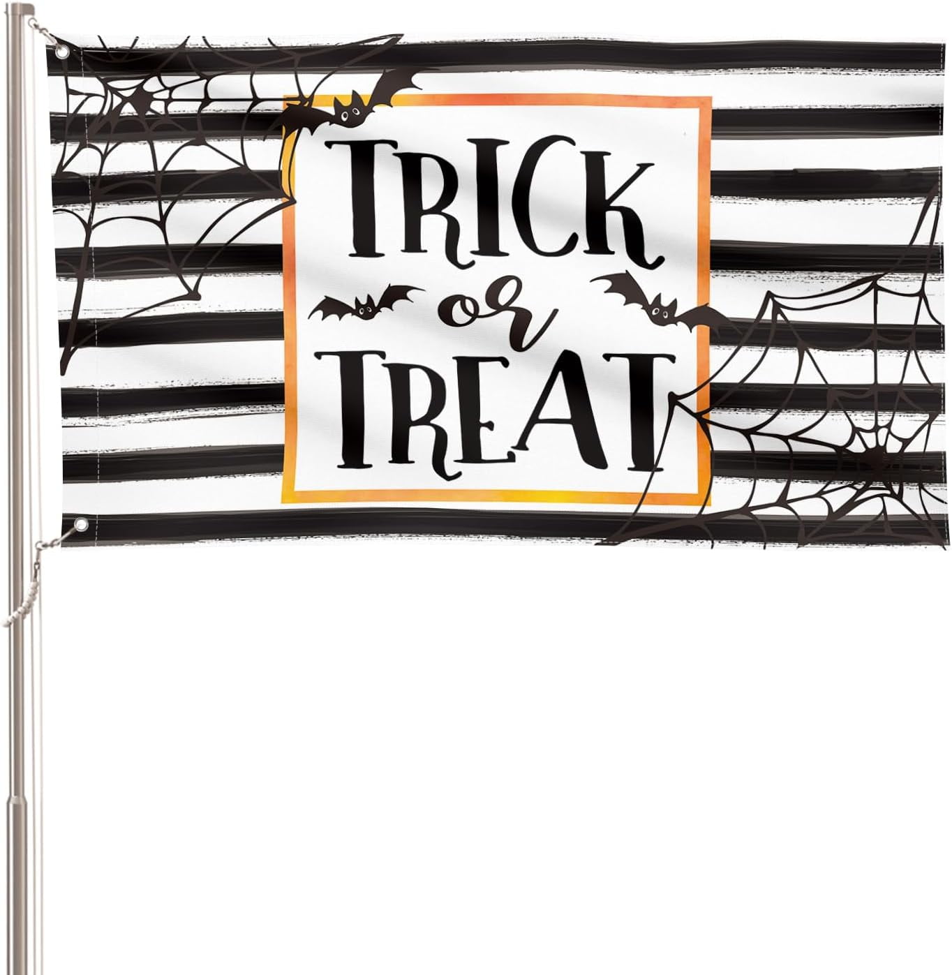 colorlife Trick or Treat Halloween Flag 3x5 FT Double Sided, Stripes ...