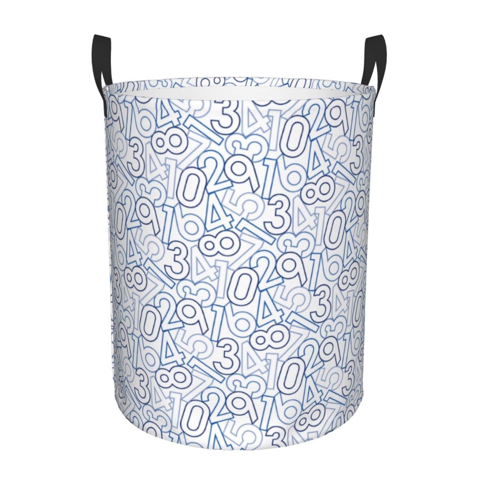 colors Math Print Laundry Basket, Laundry Hamper Waterproof Laundry Bag ...