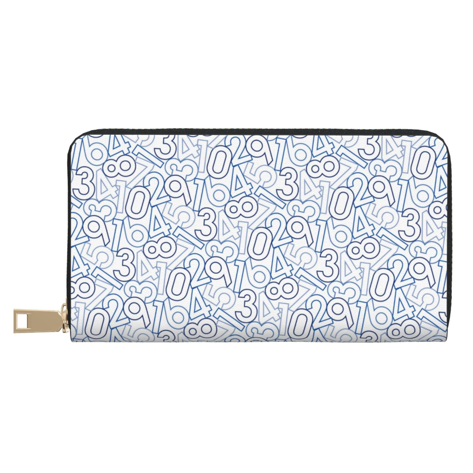 colors Math Print Wallet Women, Leather Bifold Multi Card Wallet, Women ...