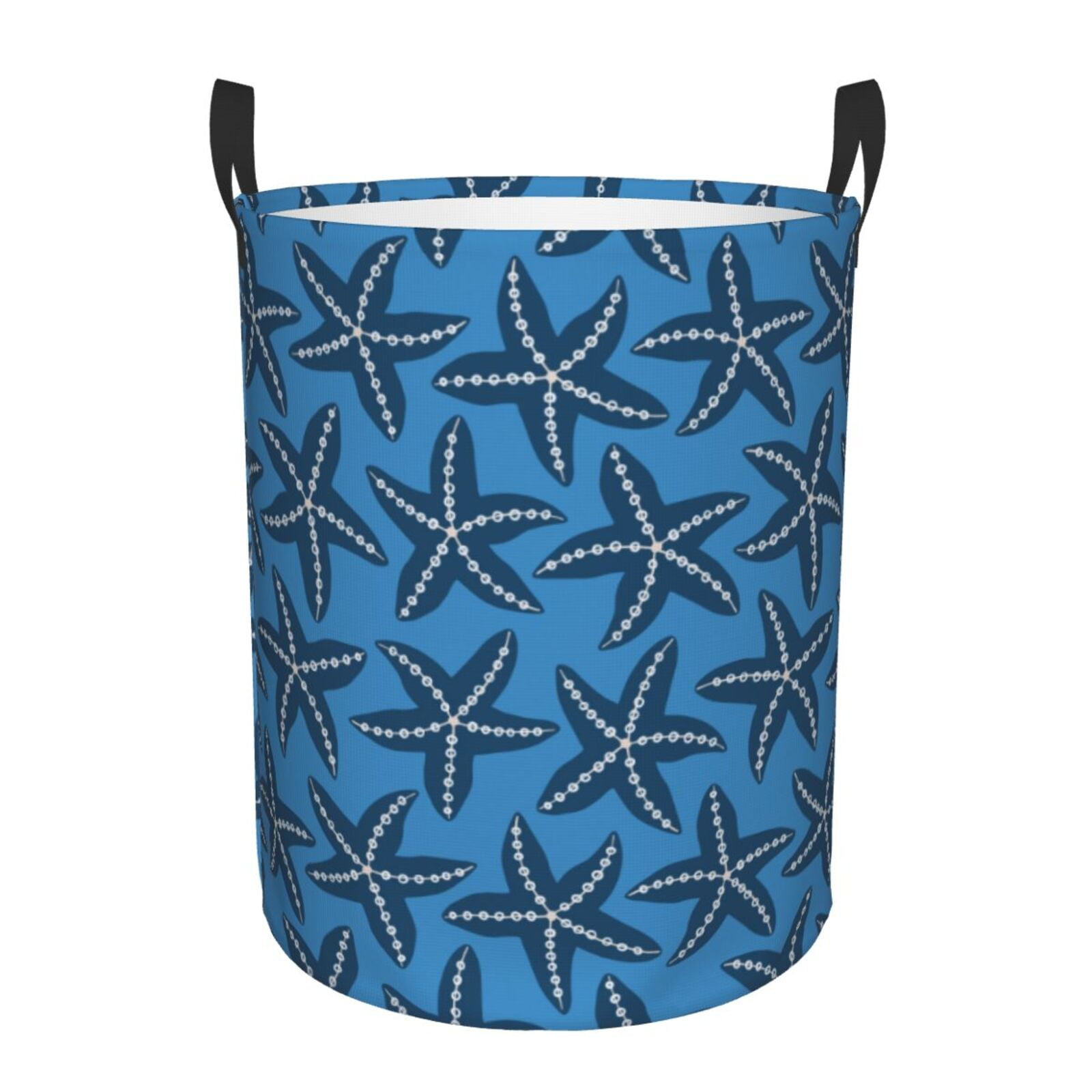 colours Starfish Round Laundry Basket, Laundry Hamper with Handle ...