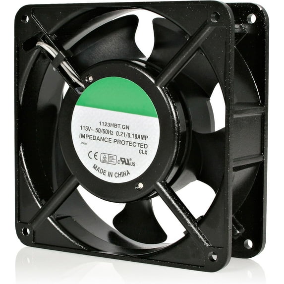 .com 120mm Axial Rack Muffin Fan for Server Cabinet, 115V, AC Cooling ...