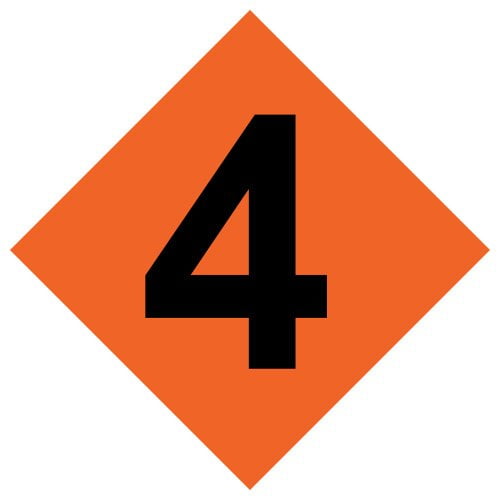 .com DOD 6055 Fire Division 4 Moderate Fire (Diamond) Sign, Orange ...