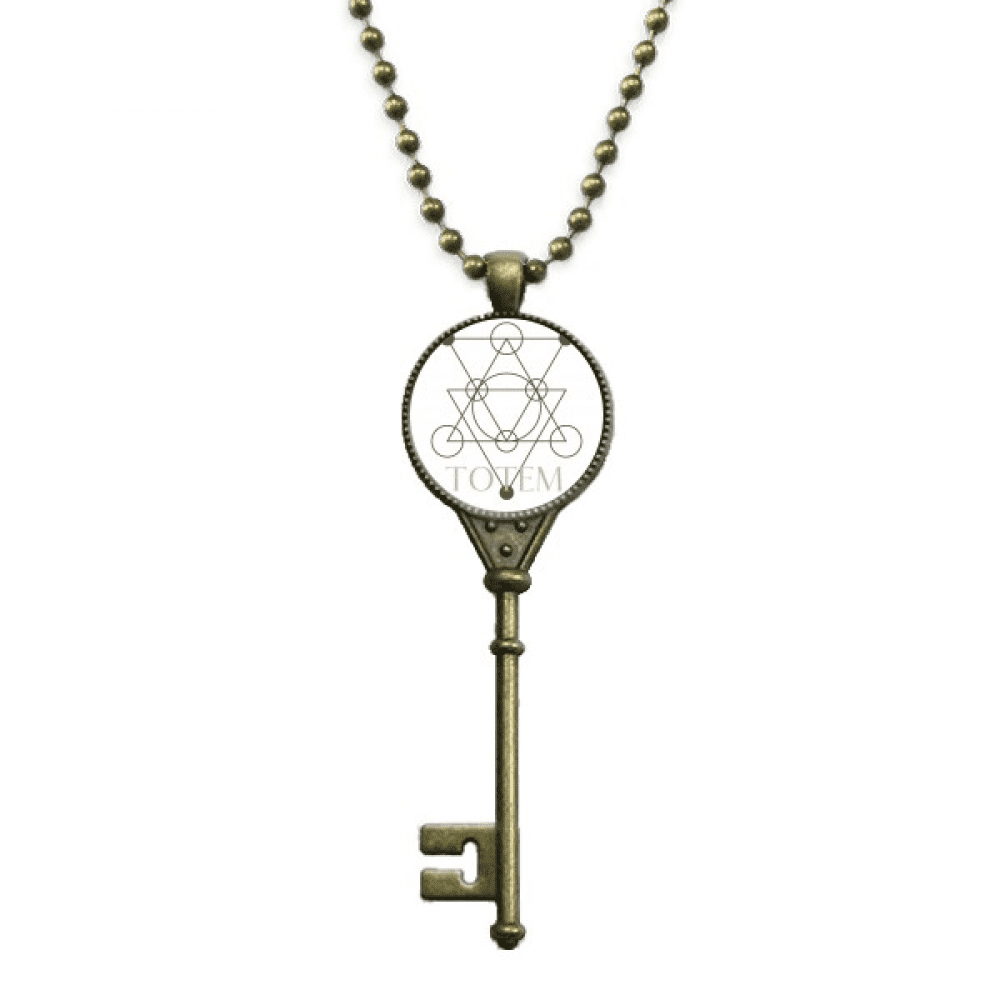 combination triangular circular points key necklace pendant tray ...