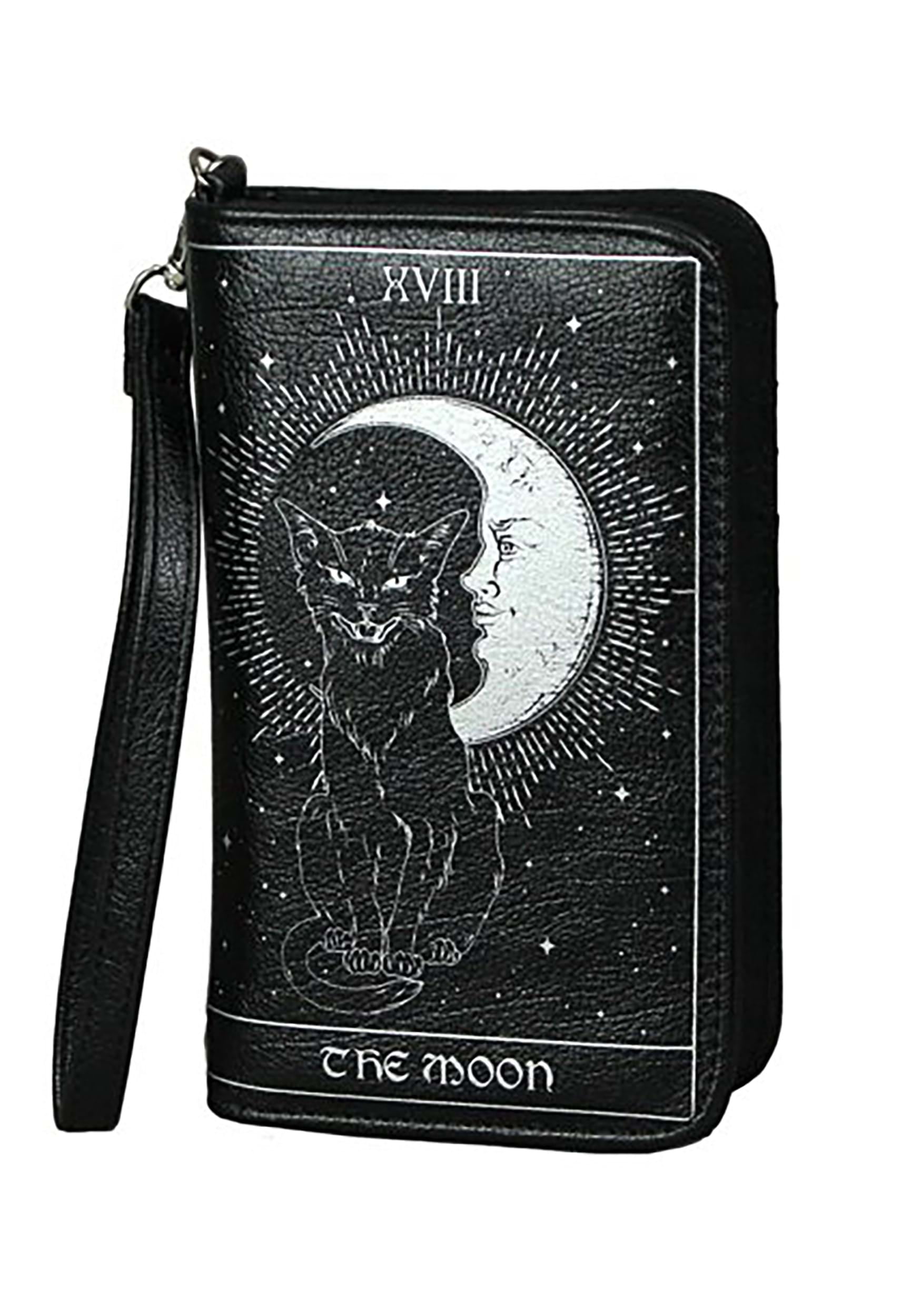 Moon and Death Tarot Card Wristlet Wallet Accessory with Detachable ...