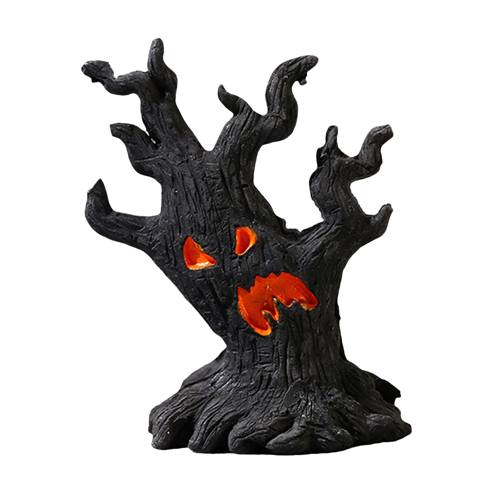 comerut 1/4Pcs Halloween Spooky Tree Figurine Ghost Tree Stump Resin ...