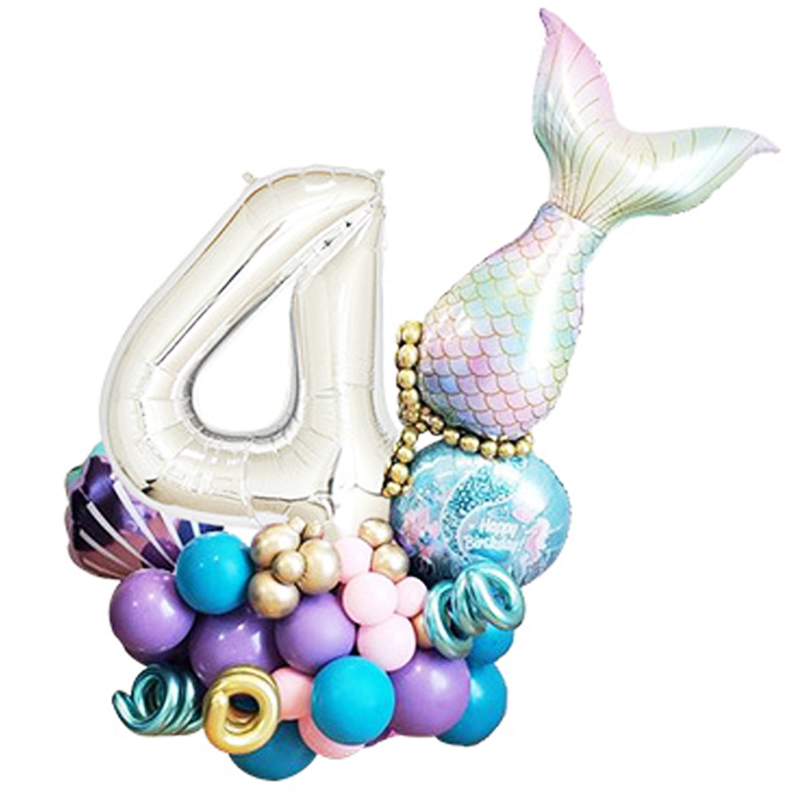 comerut 1 Set Balloon Arch Set Mermaid Design Number Emulsion High ...