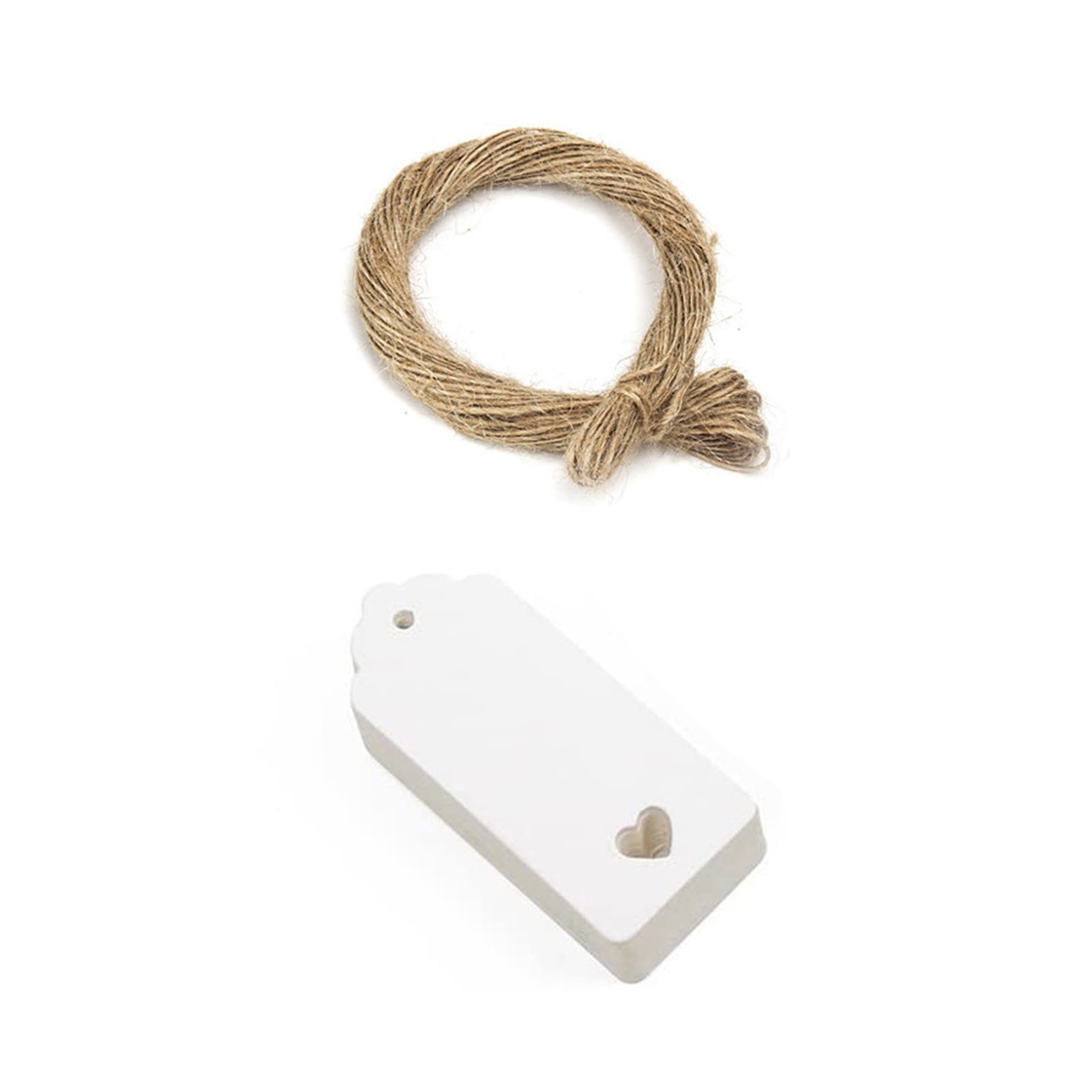 comerut 100Pcs Gift Tag with 20m Jute Twine Round/Heart/Rectangle ...