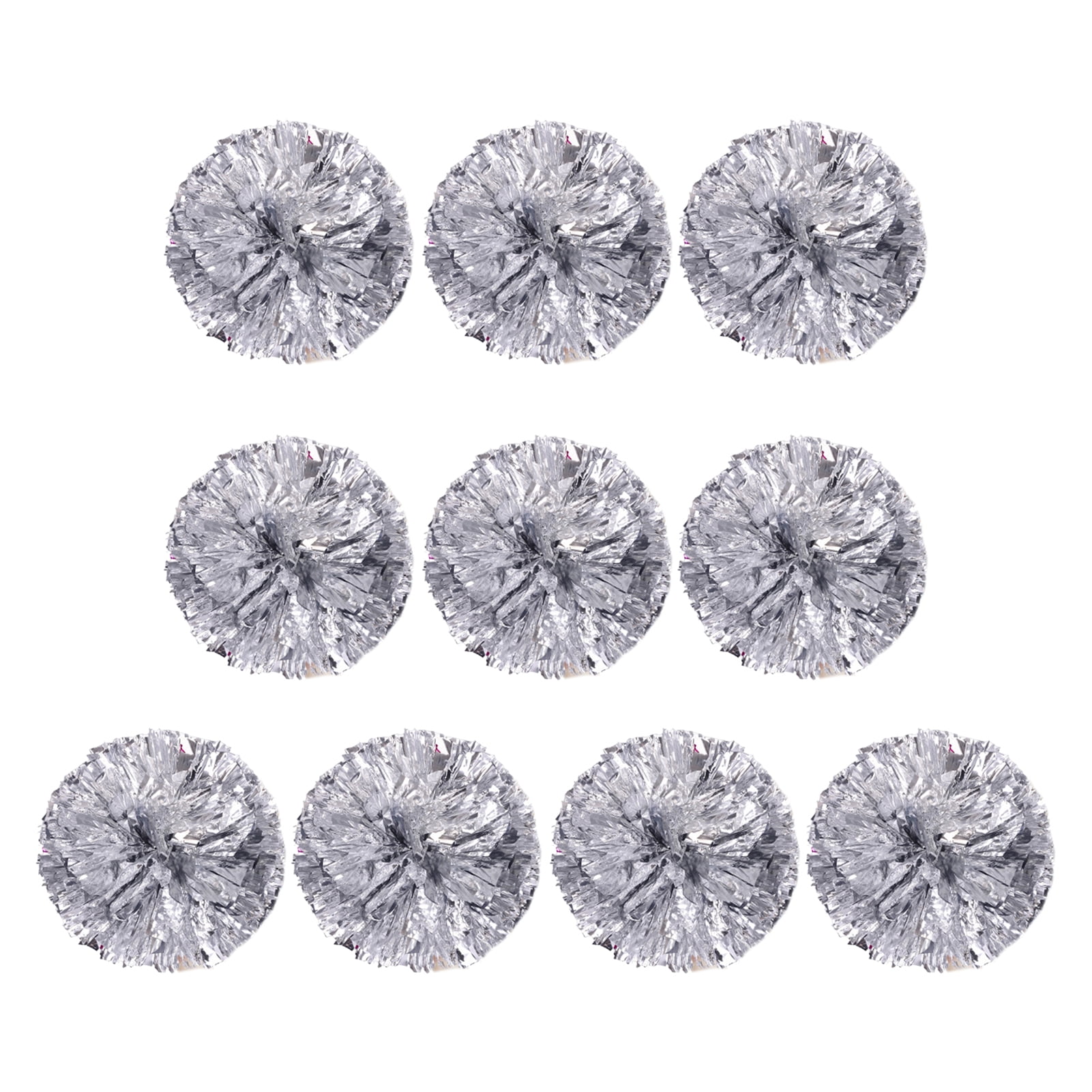 comerut 10Pcs Cheerleader Pom Poms Metallic Cheerleader Pompoms with ...