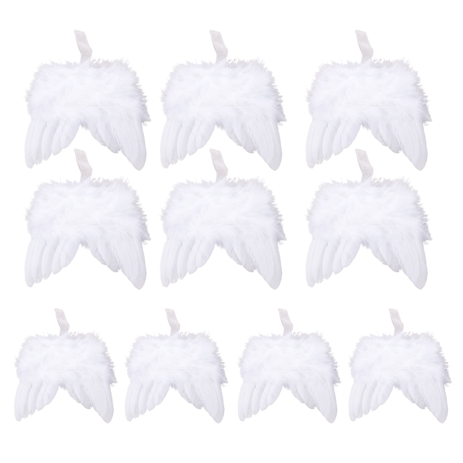 comerut 10Pcs Christmas Wing Pendants Hanging Realistic Looking Furry ...