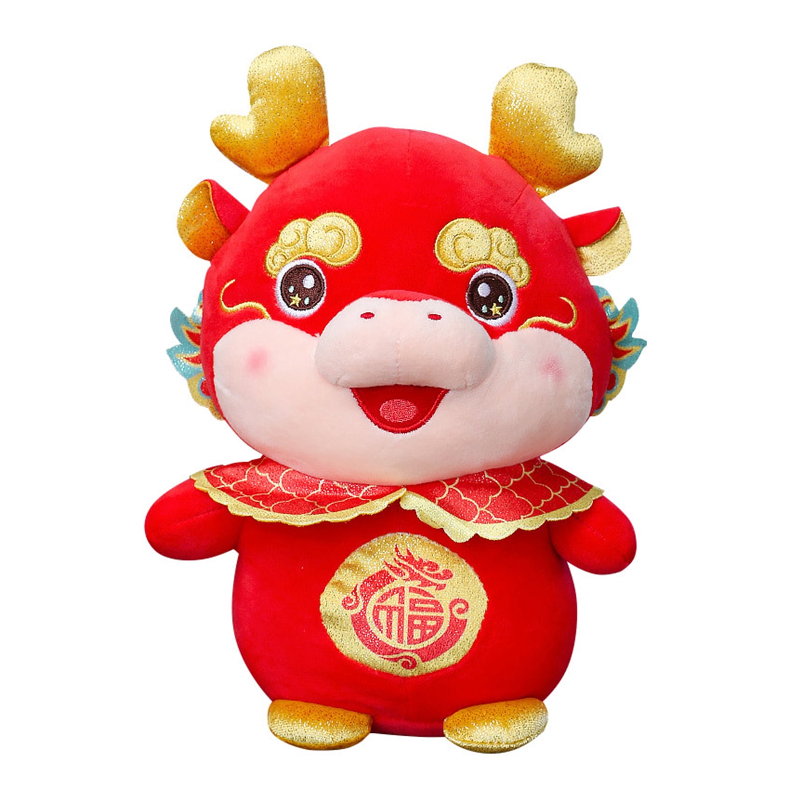comerut 2024 Dragon Year Plush Doll Embroidery Standing Cute Chinese ...