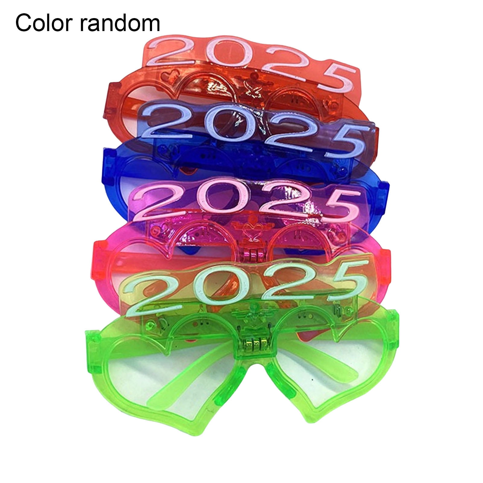 comerut 2025 Christmas Glasses Sequin 3 Flashing Modes LED Light Up ...