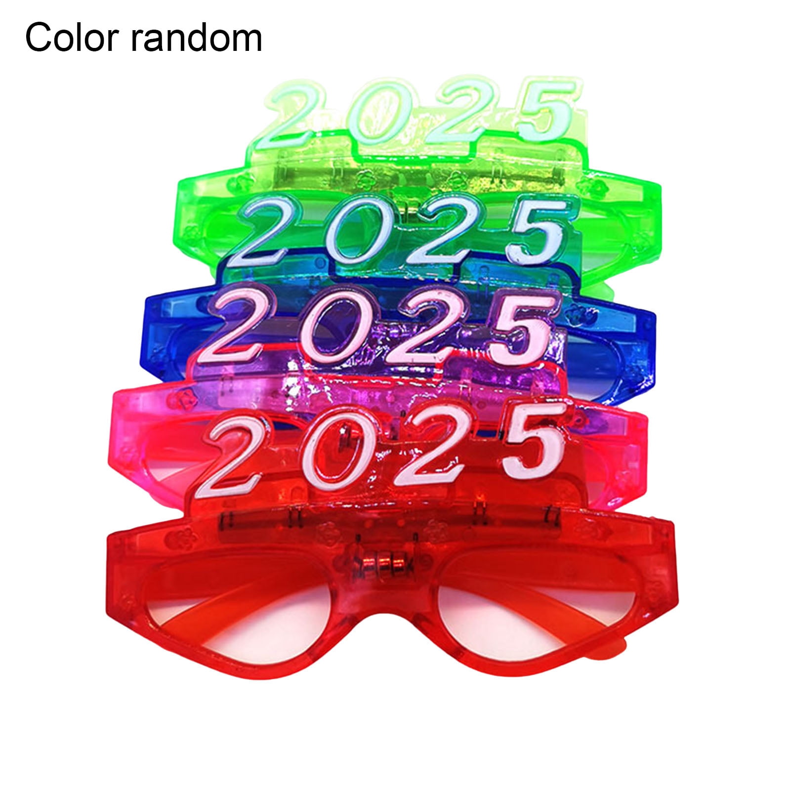 comerut 2025 Christmas Glasses Sequin 3 Flashing Modes LED Light Up ...