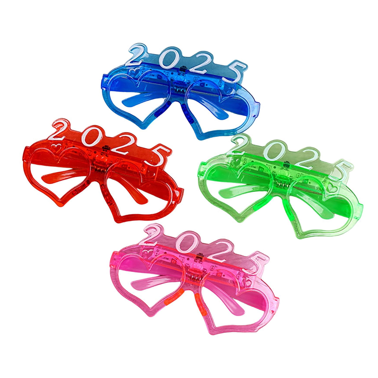 comerut 2025 LED Light Up Glasses Christmas Flashing Glasses for Night Photography Props ...