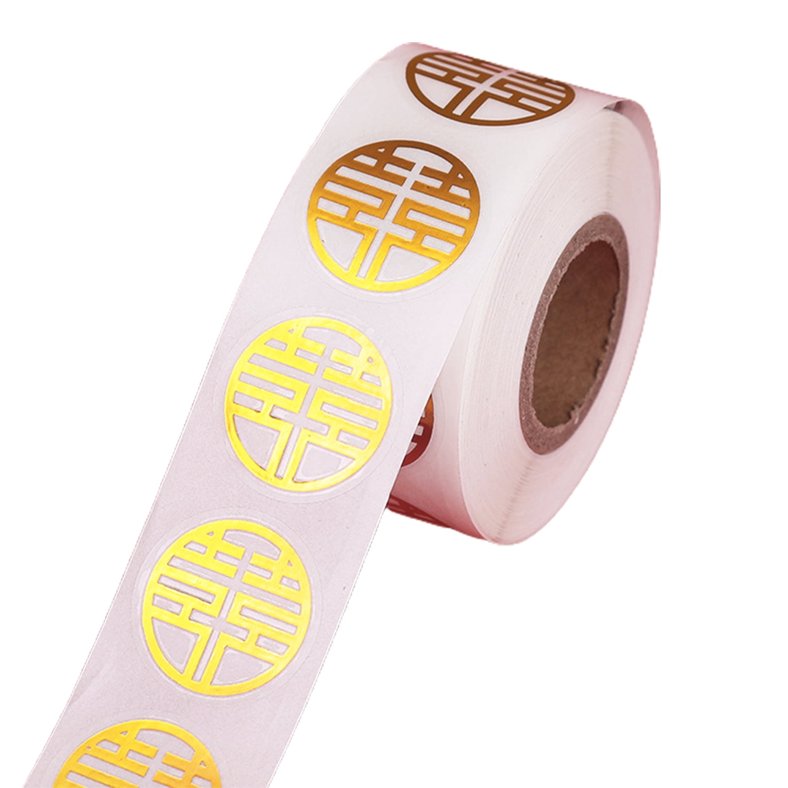 comerut 500Pcs/Roll Double Happiness Label Stickers Adhesive PVC ...