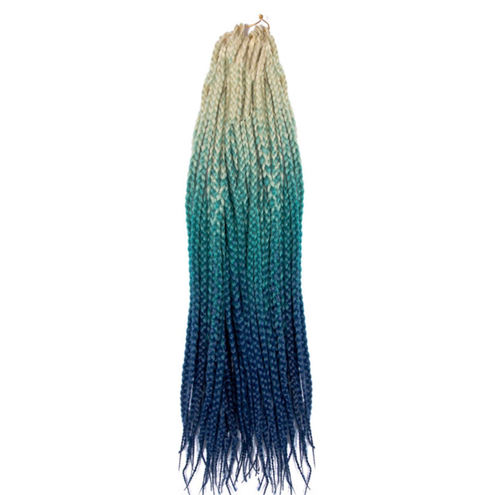 comerut 60cm Hair Extension Women Braided Color Block Wig for Club ...