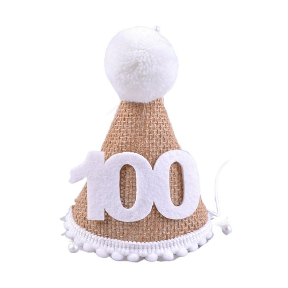 comerut Birthday Hat with Pompom Ball Elasticated Braided No ...