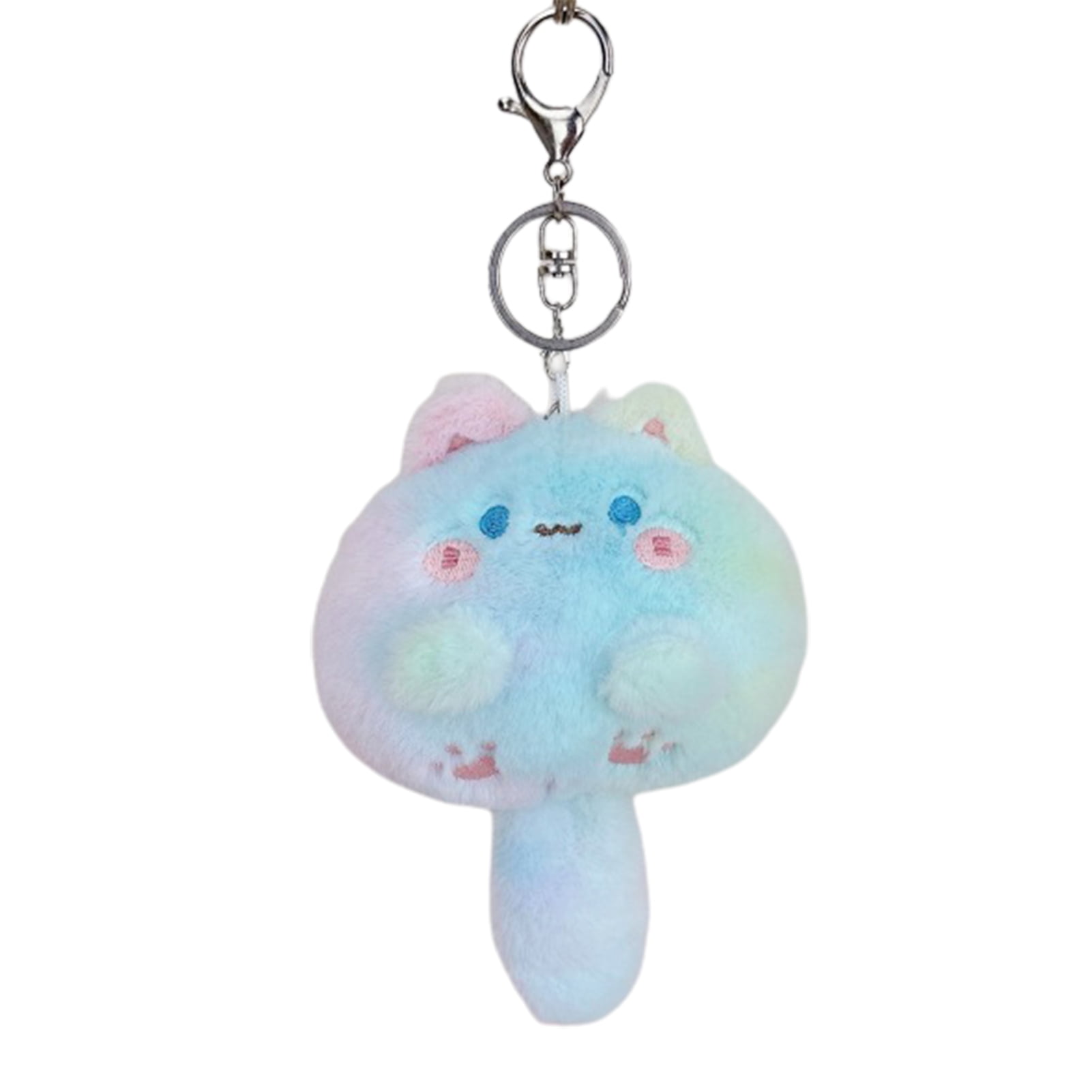 comerut Cartoon Cat Plush Pendant Built-in Squeaker Lovely Colorful ...