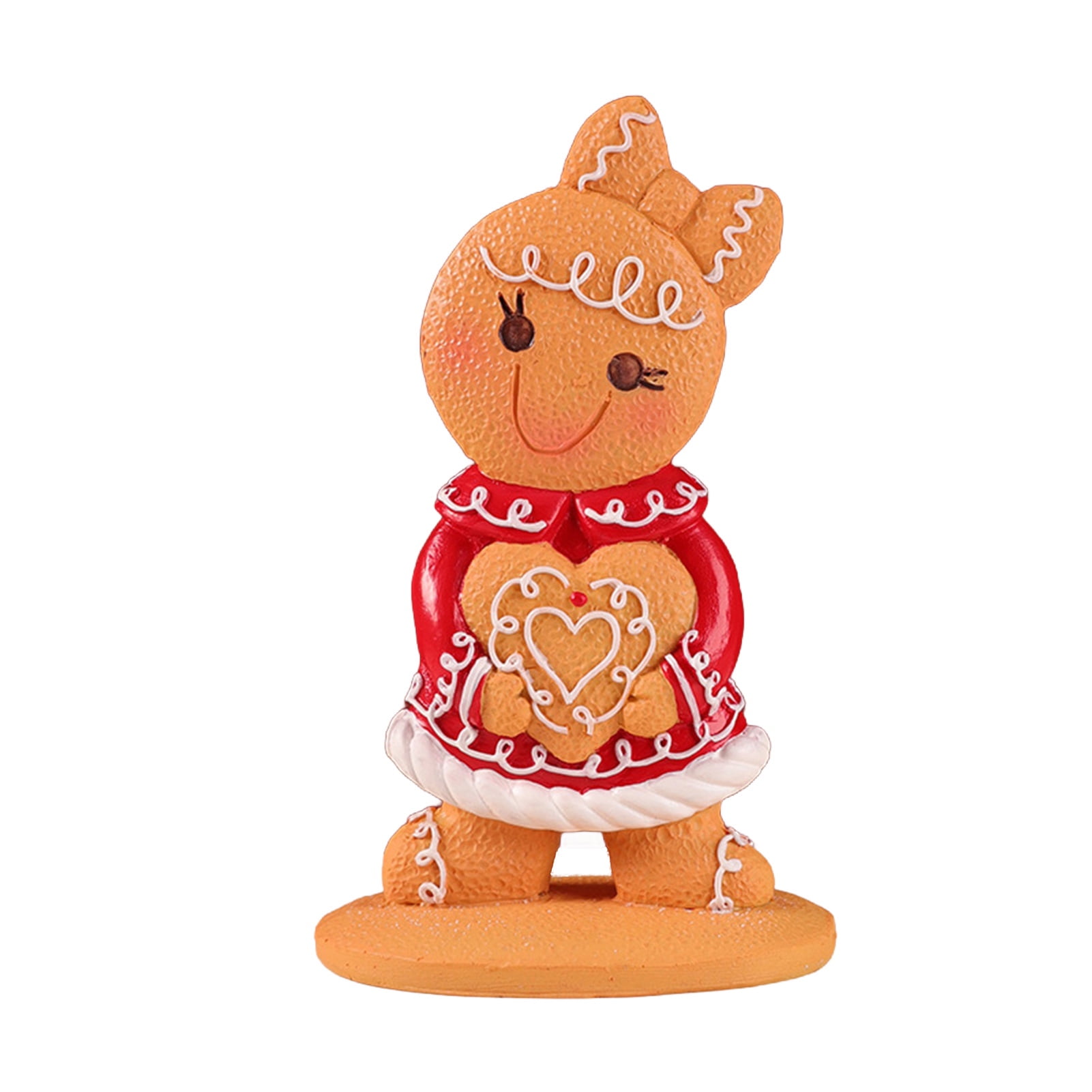 comerut Christmas Gingersnap Man Figurine Resin Cookie Man Statue Sculpture Home Office ...