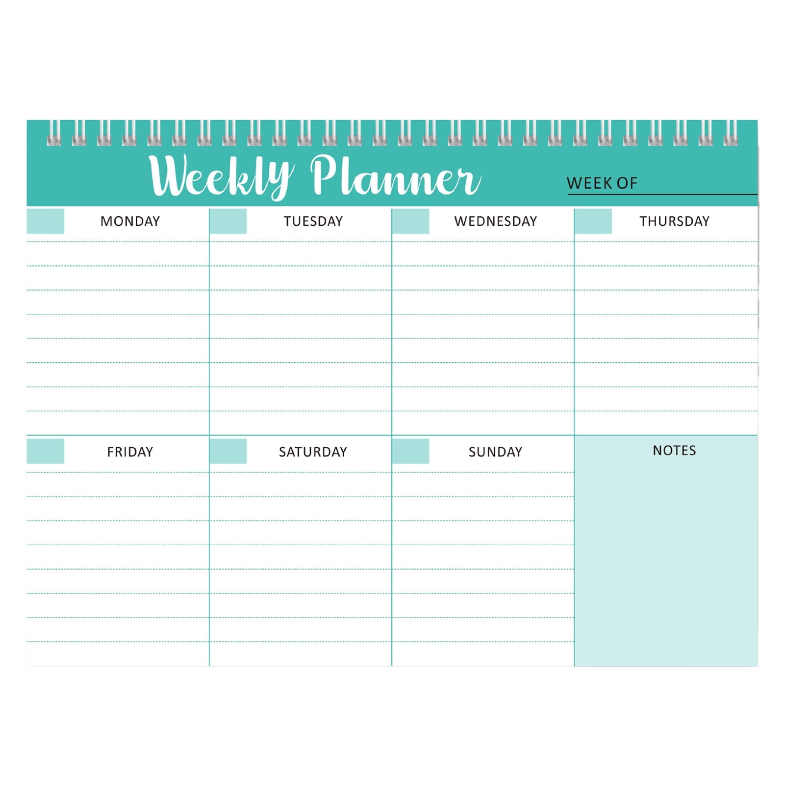 comerut Daily Planner Coil Design Weekly Planner Notepad Appointments ...
