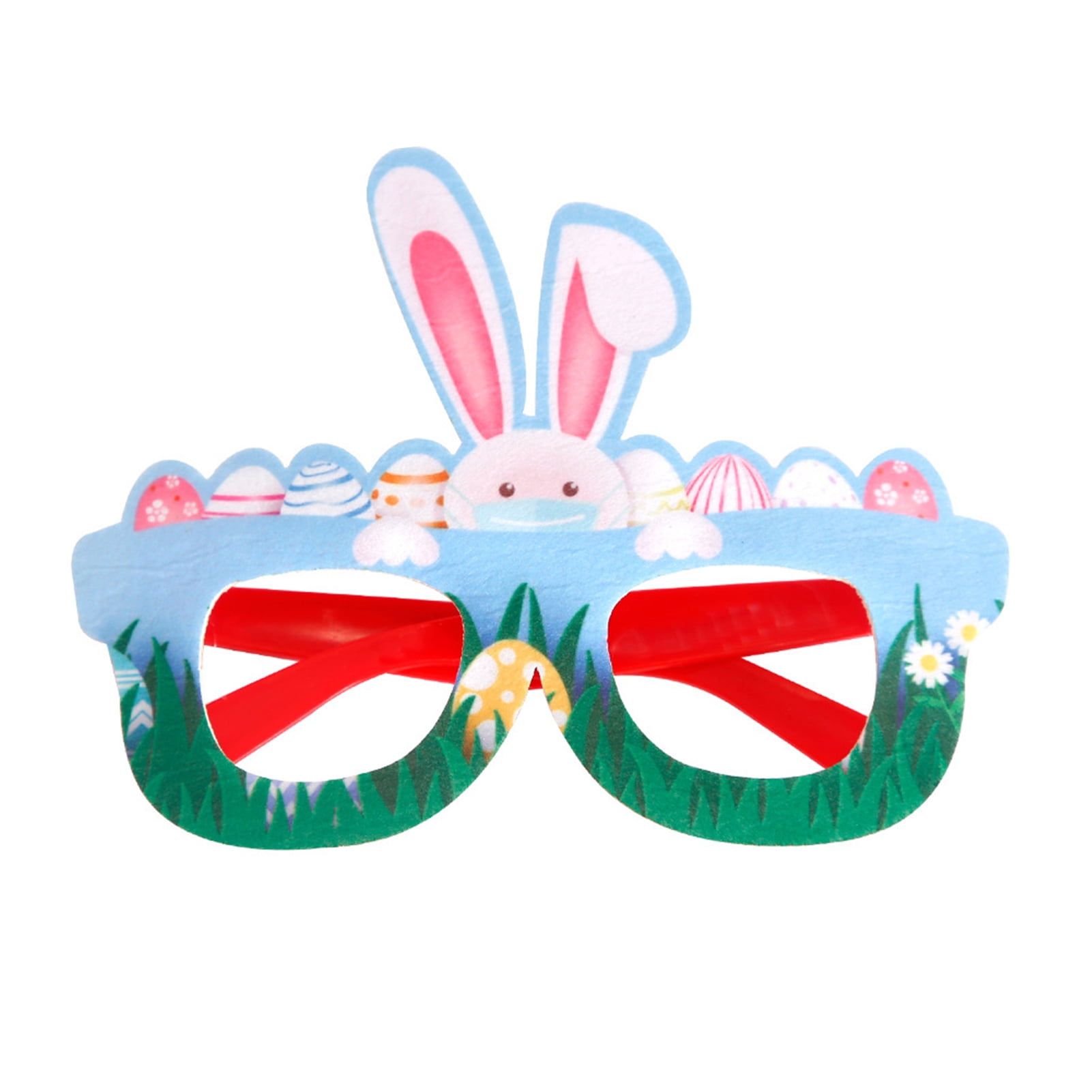 comerut Easter Glasses Cute Dress Up Felt Cartoon Bunny Pattern ...