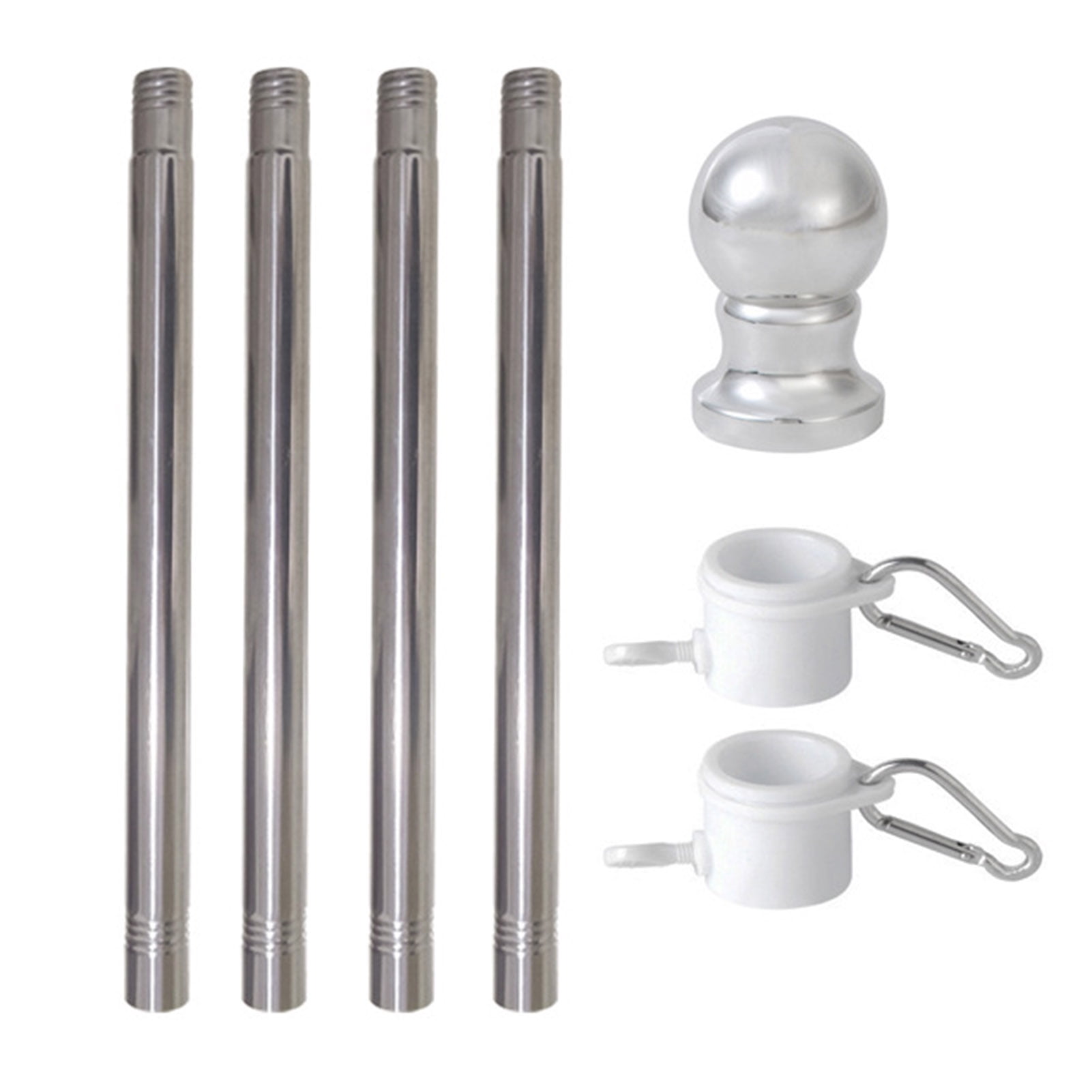 comerut Flag Pole Tangle-Free Metal Weather-resistant Outdoor Flagpole ...