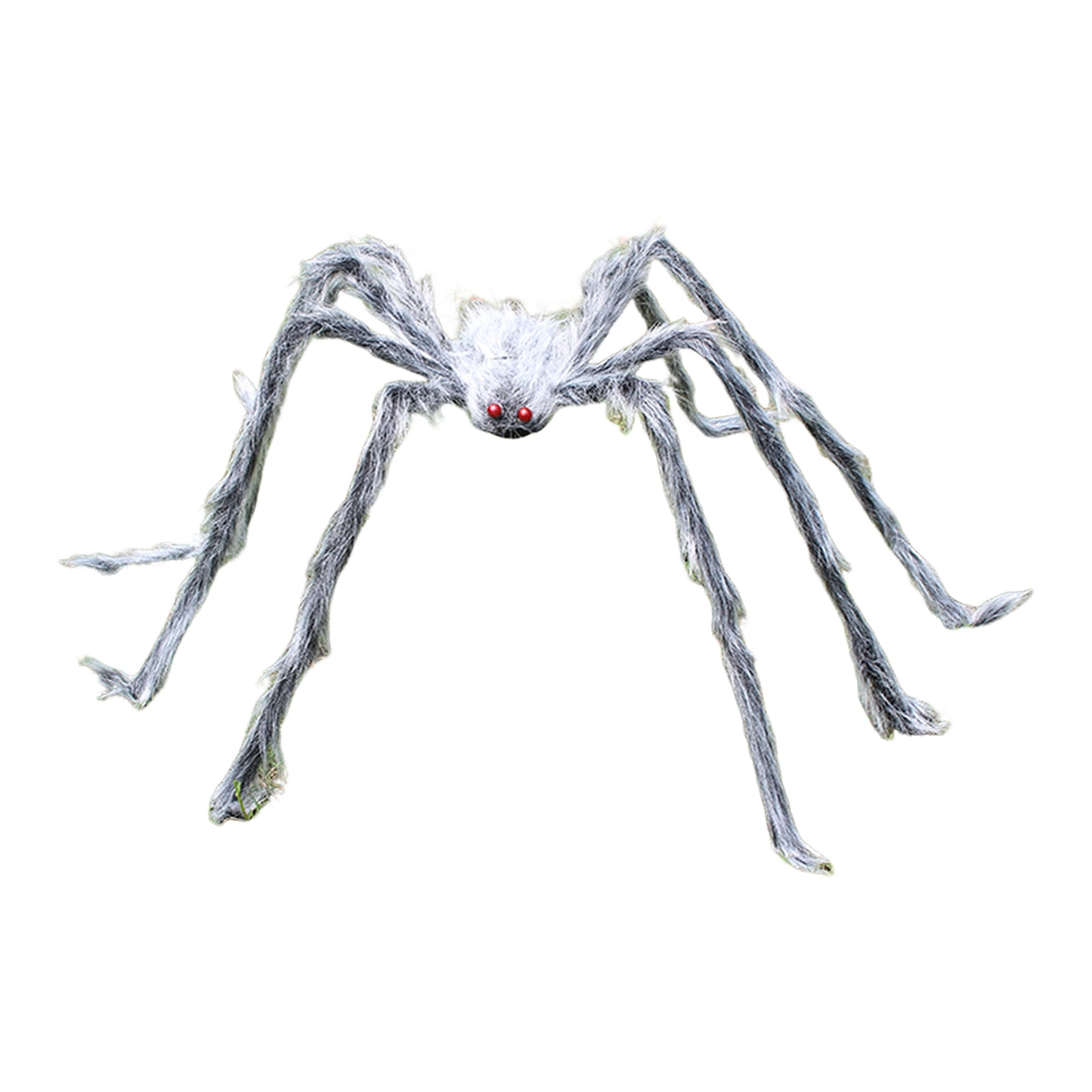 comerut Giant Halloween Hairy Spider with Red Eyes Scary Realistic ...