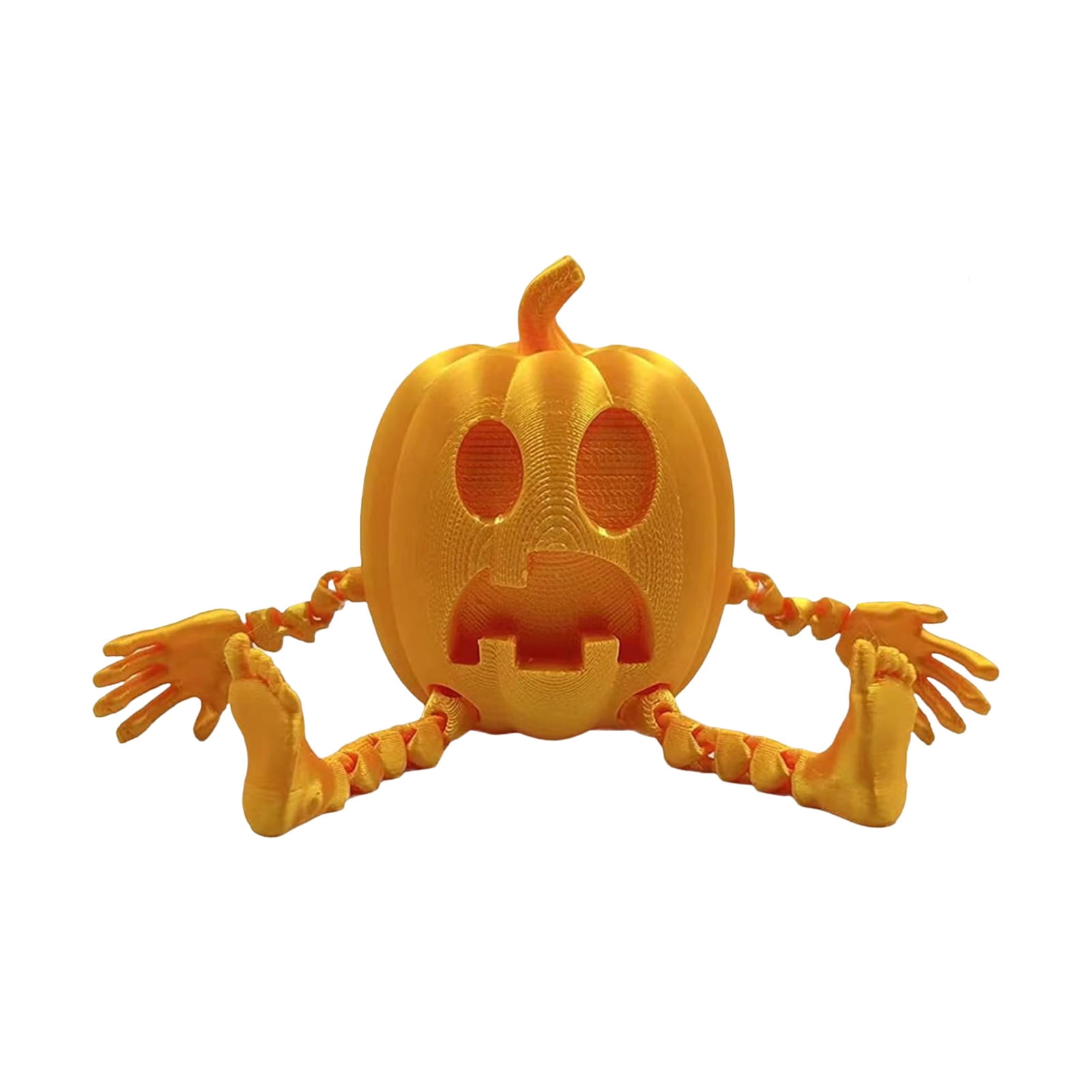 comerut Halloween 3D Printed Pumpkin Figurine Posable Pumpkin Fidget ...