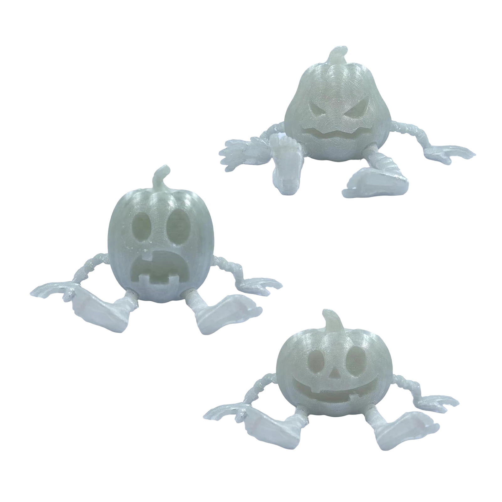 comerut Halloween 3D Printed Pumpkin Figurine Posable Pumpkin Fidget ...