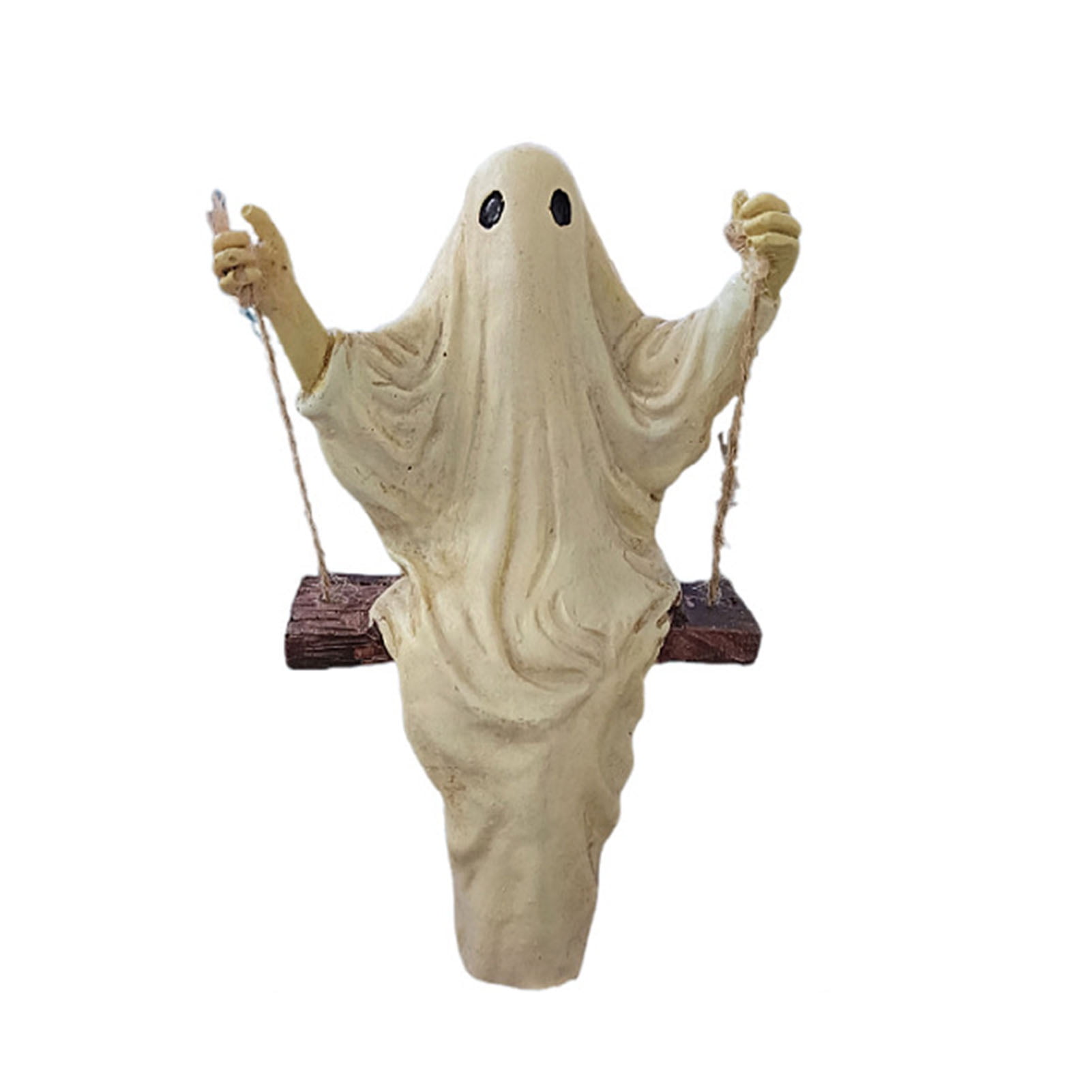 comerut Halloween Ghost Figurine Spooky Candle Flower Swing Ghost Resin ...