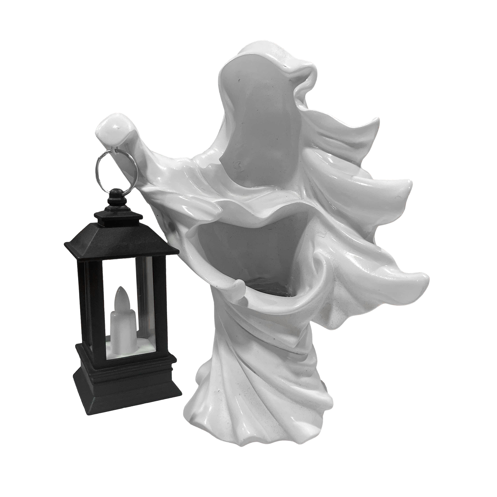 comerut Halloween Hell Messenger Figurine with Lantern Black White ...