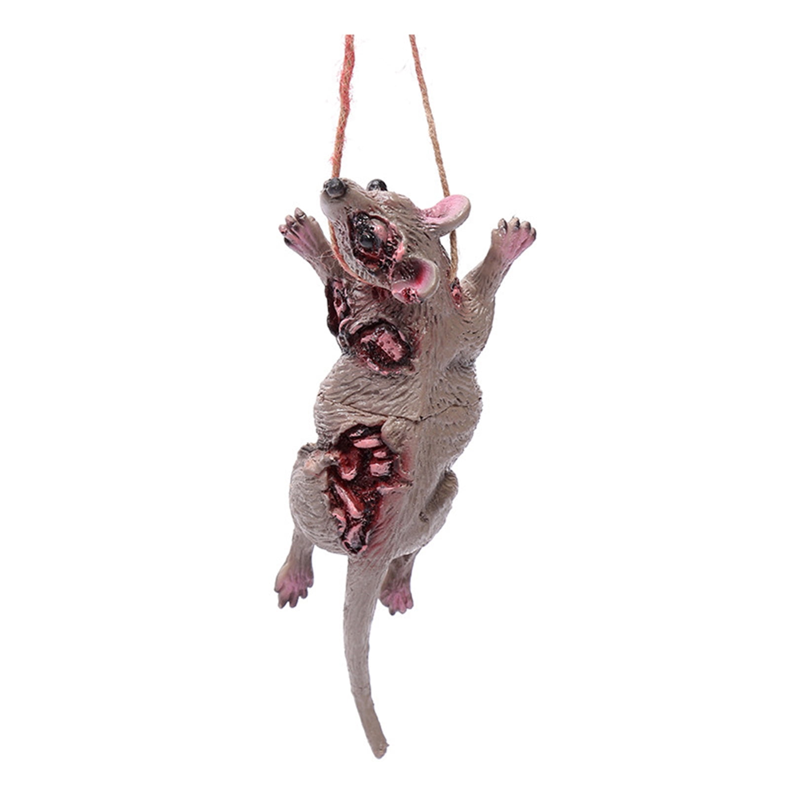 comerut Halloween Pendant Realistic Creepy Hanging Rat Pig Head Spider ...