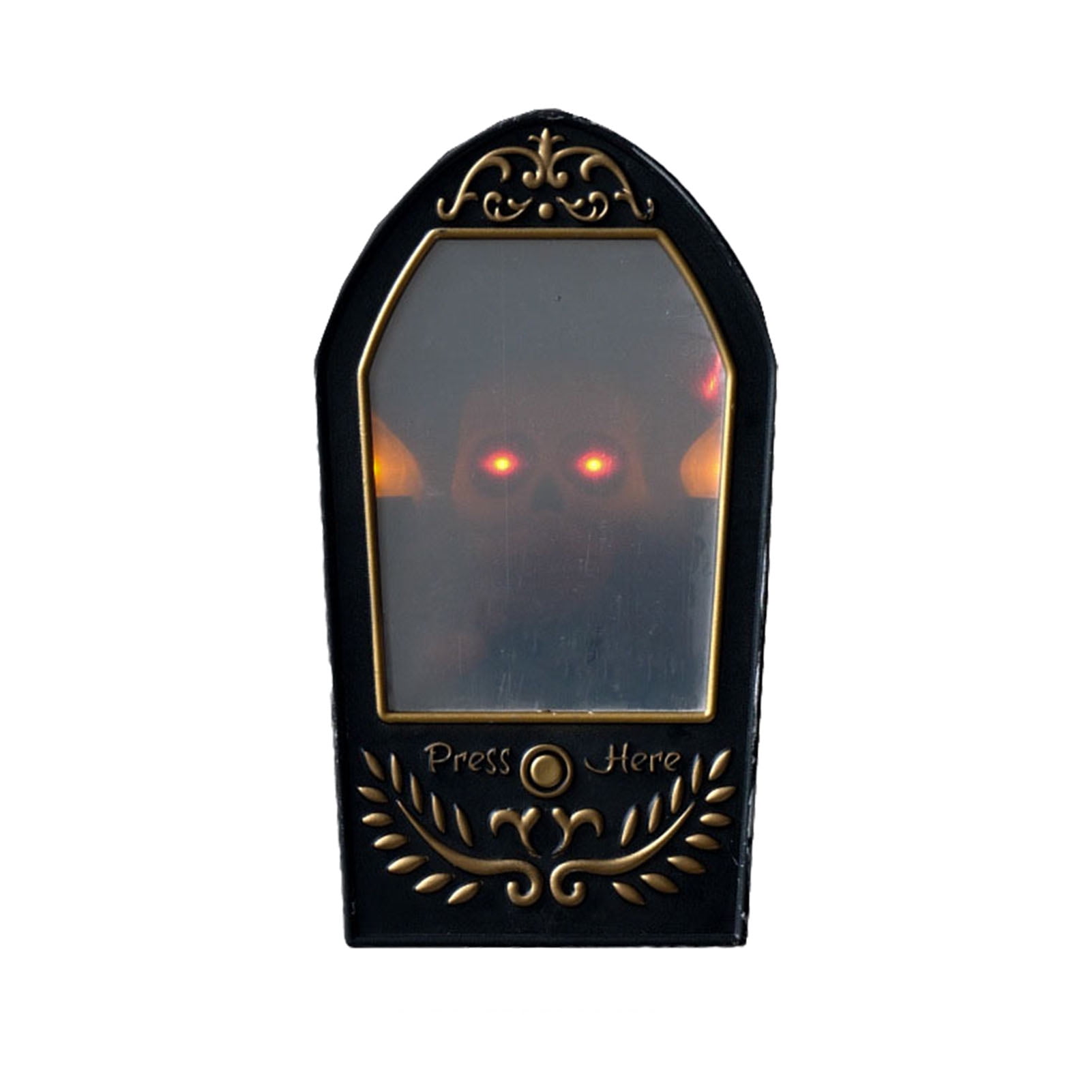 comerut Halloween Skull Doorbell Animated Skeleton Head Door Bell ...