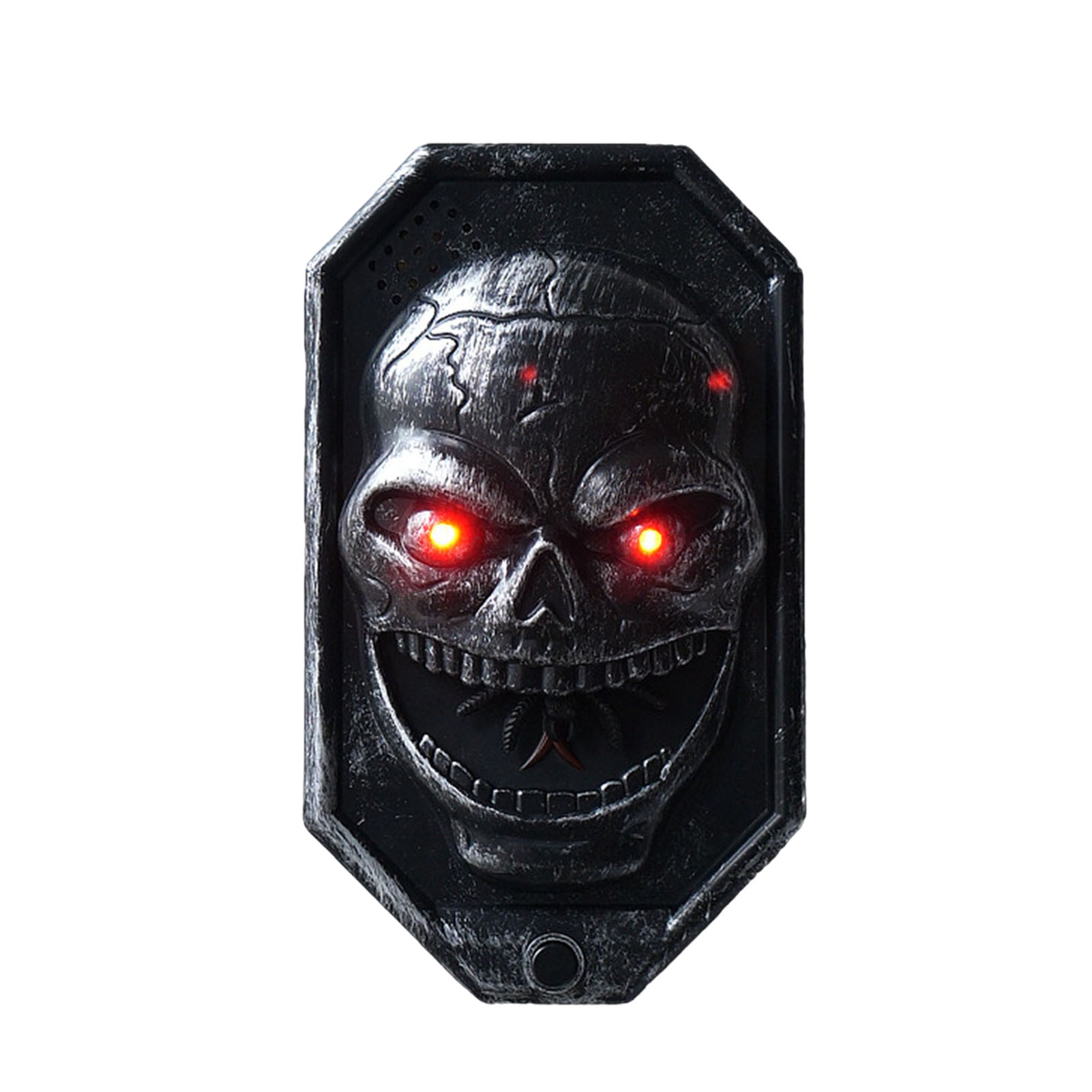 comerut Halloween Skull Doorbell Animated Skeleton Head Door Bell ...