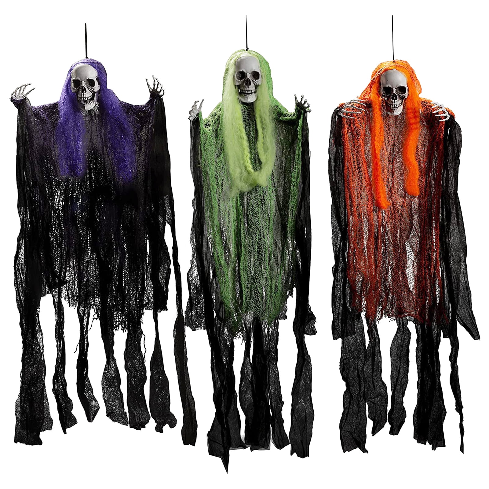 comerut Hanging Ghost Halloween Decoration Scary Realistic Poseable ...