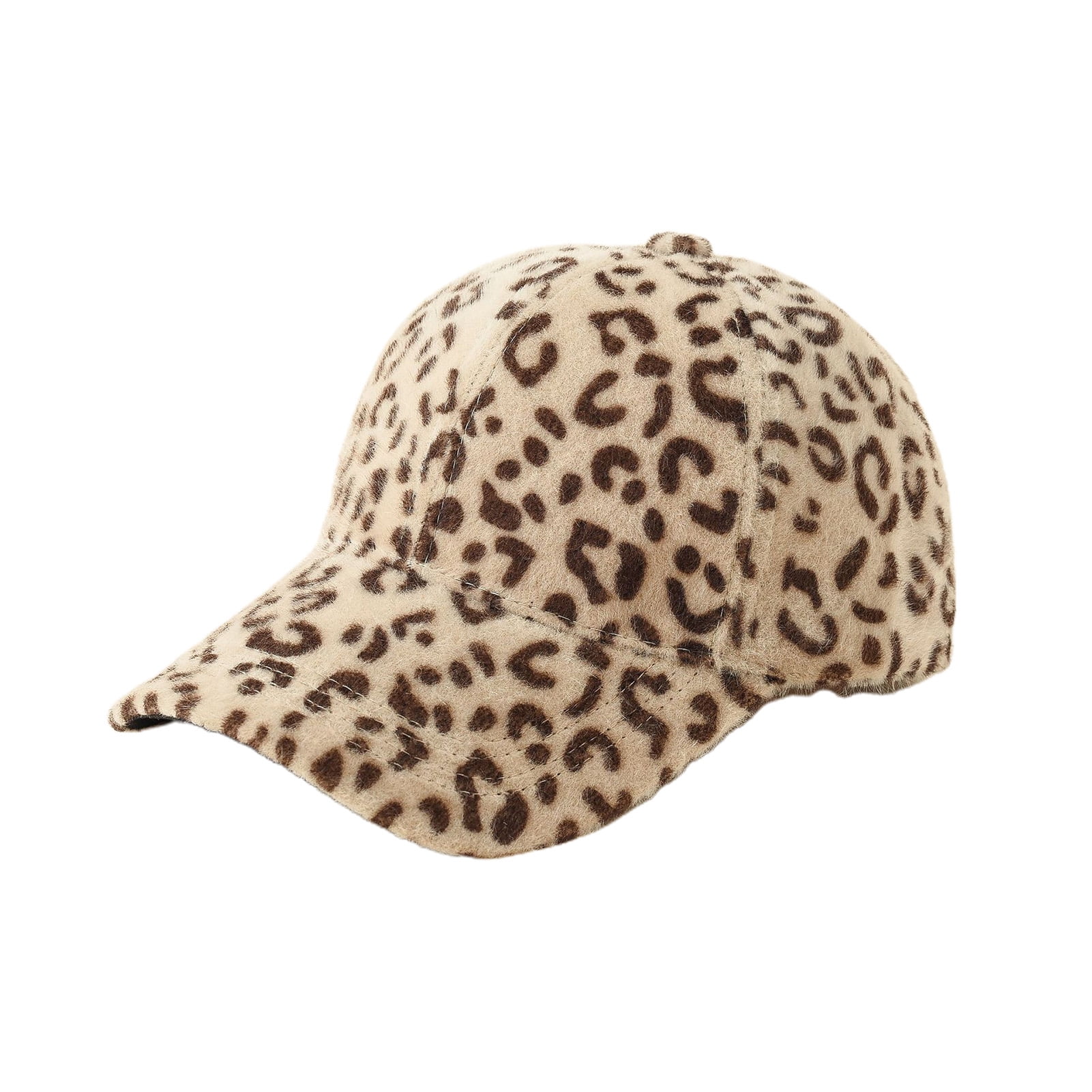 comerut Hook Loop Fasteners Baseball Cap Extended Brim Warm Leopard ...