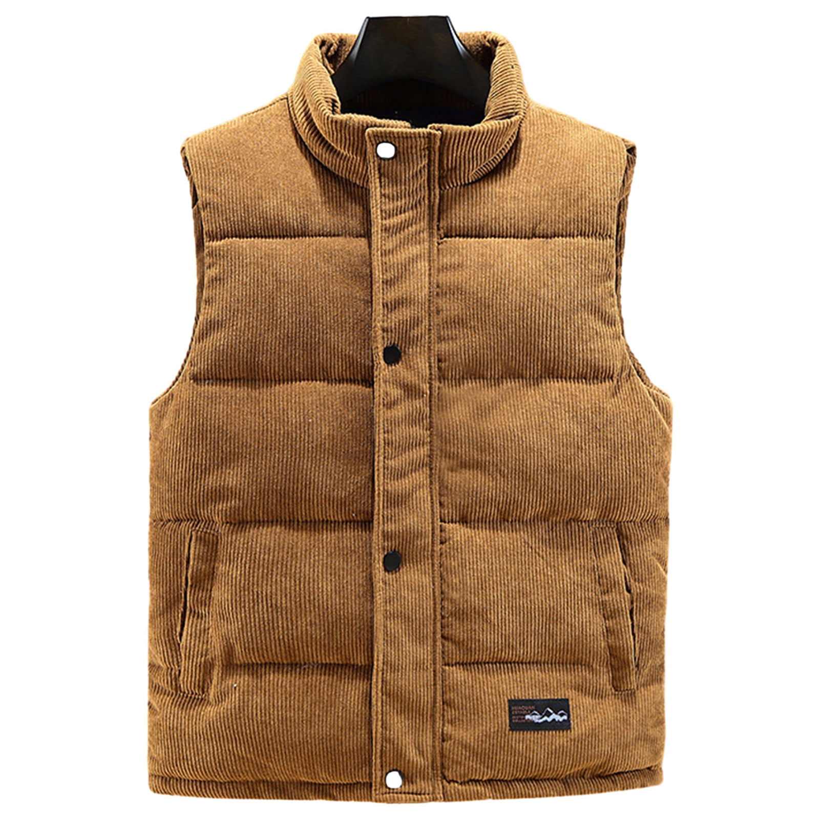 comerut Men Fall Winter Waistcoat Stand Collar Neck Protection ...