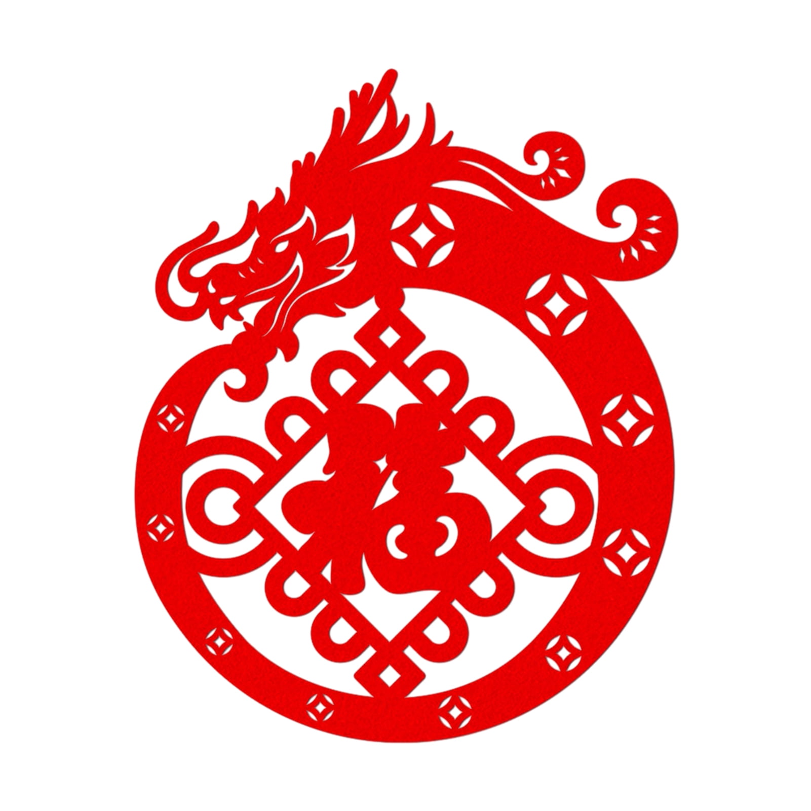 comerut New Year Window Stickers Red Blessing Words Removable Festival ...