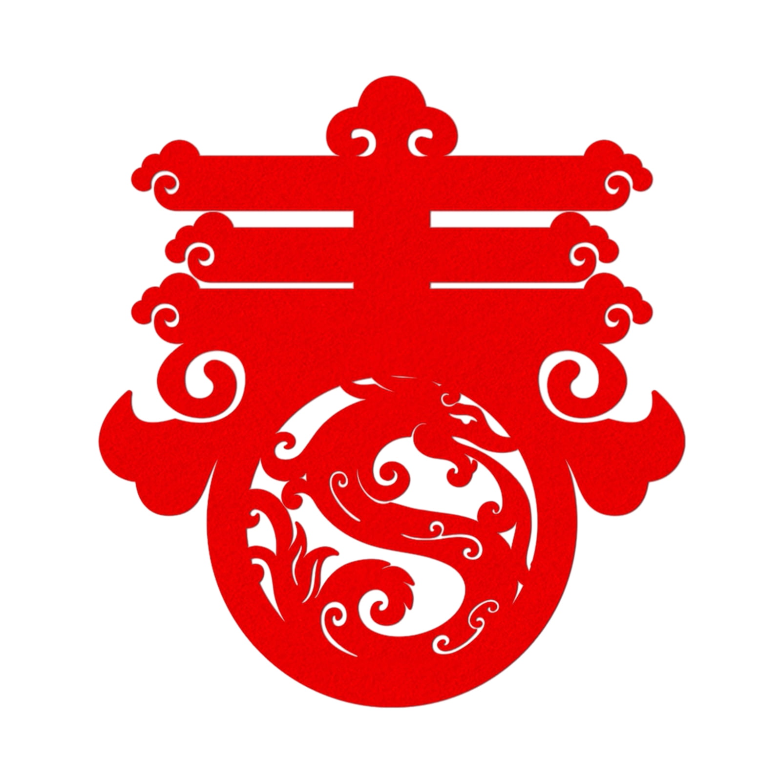 comerut New Year Window Stickers Red Blessing Words Removable Festival ...